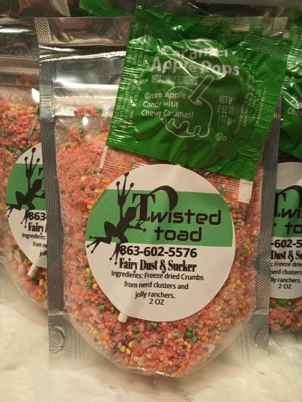 Fairy Dust and Sucker (freeze-dried powder from our freeze-dried candi ...