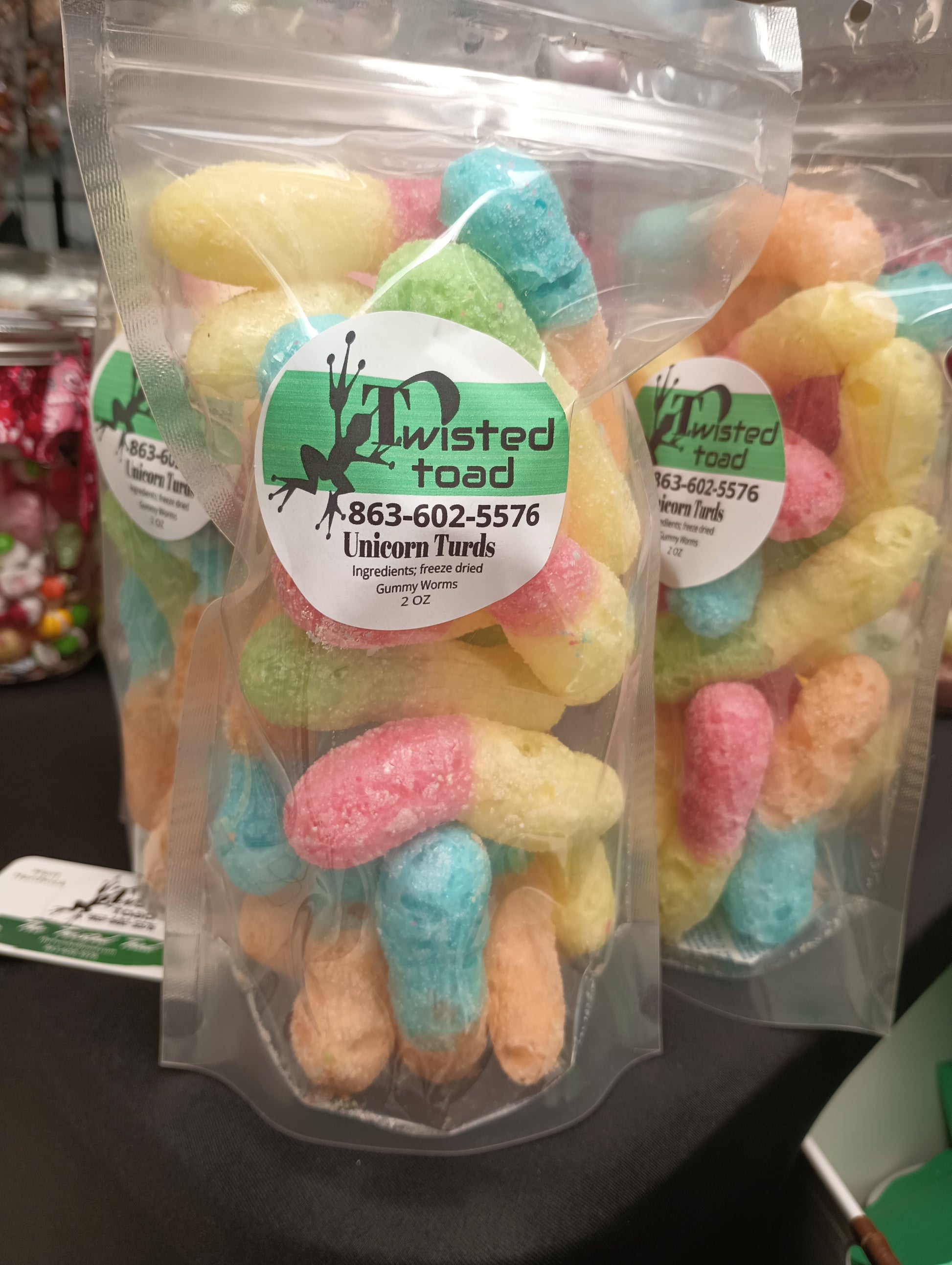 Unicorn Turds (freeze-dried sour gummy worms) – Twisted Toad
